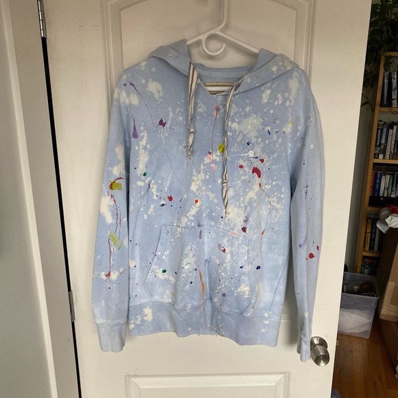 Camp Isidro | Sweaters | Camp Isidro Dean Isidro Mens Blue Dyed Paint ...